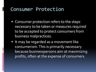 Presentation on the Consumer Protection Act | PPTX