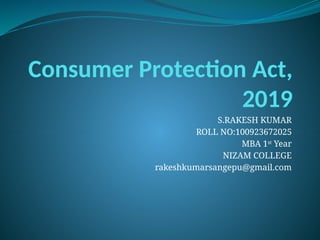 COPRA CONSUMERPROTECTIONACT-RAKESH PPT.pptx