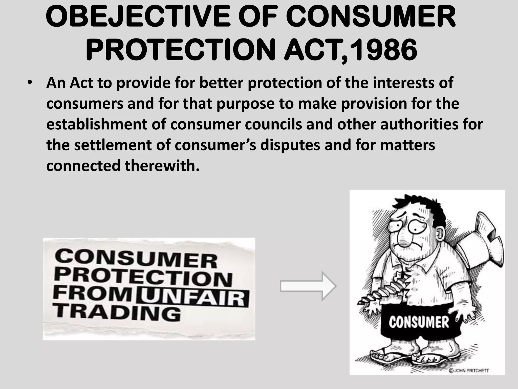 Consumer protection act 1986 | PPT