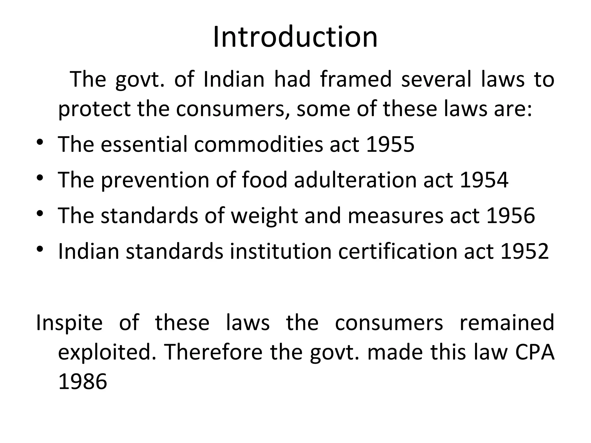 Consumer protection act, 1986 | PPT