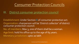 "Consumer protection act, 1986" - Business Law | PPTX
