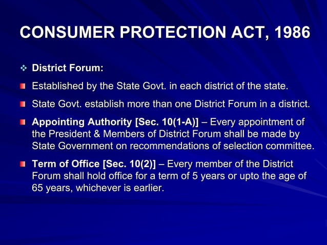 Consumer Protection Act 1986.ppt