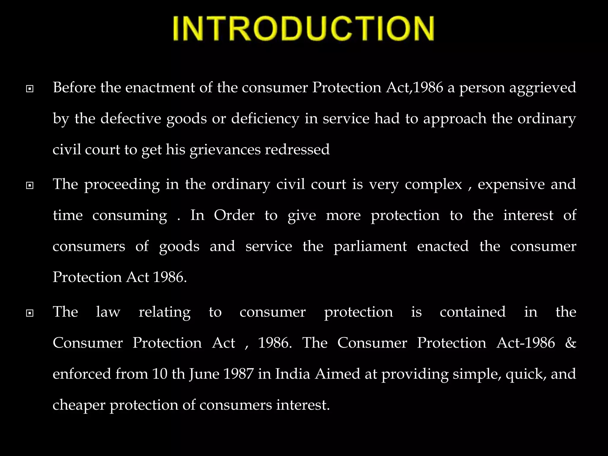Consumer protection act 1986 akosha | PPTX