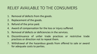 Consumer protection act 1986 | PPTX