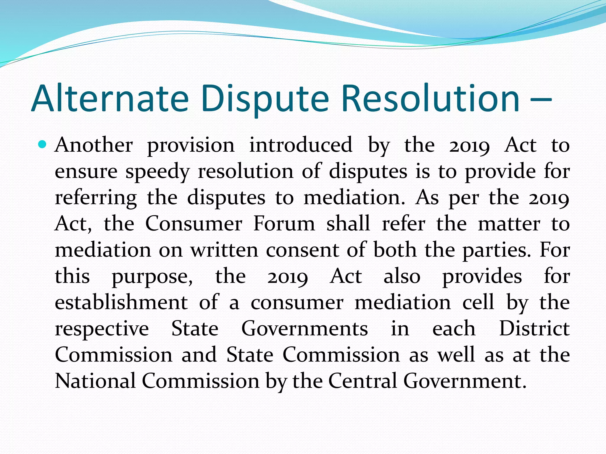 Consumer protection act, 2019 | PPTX