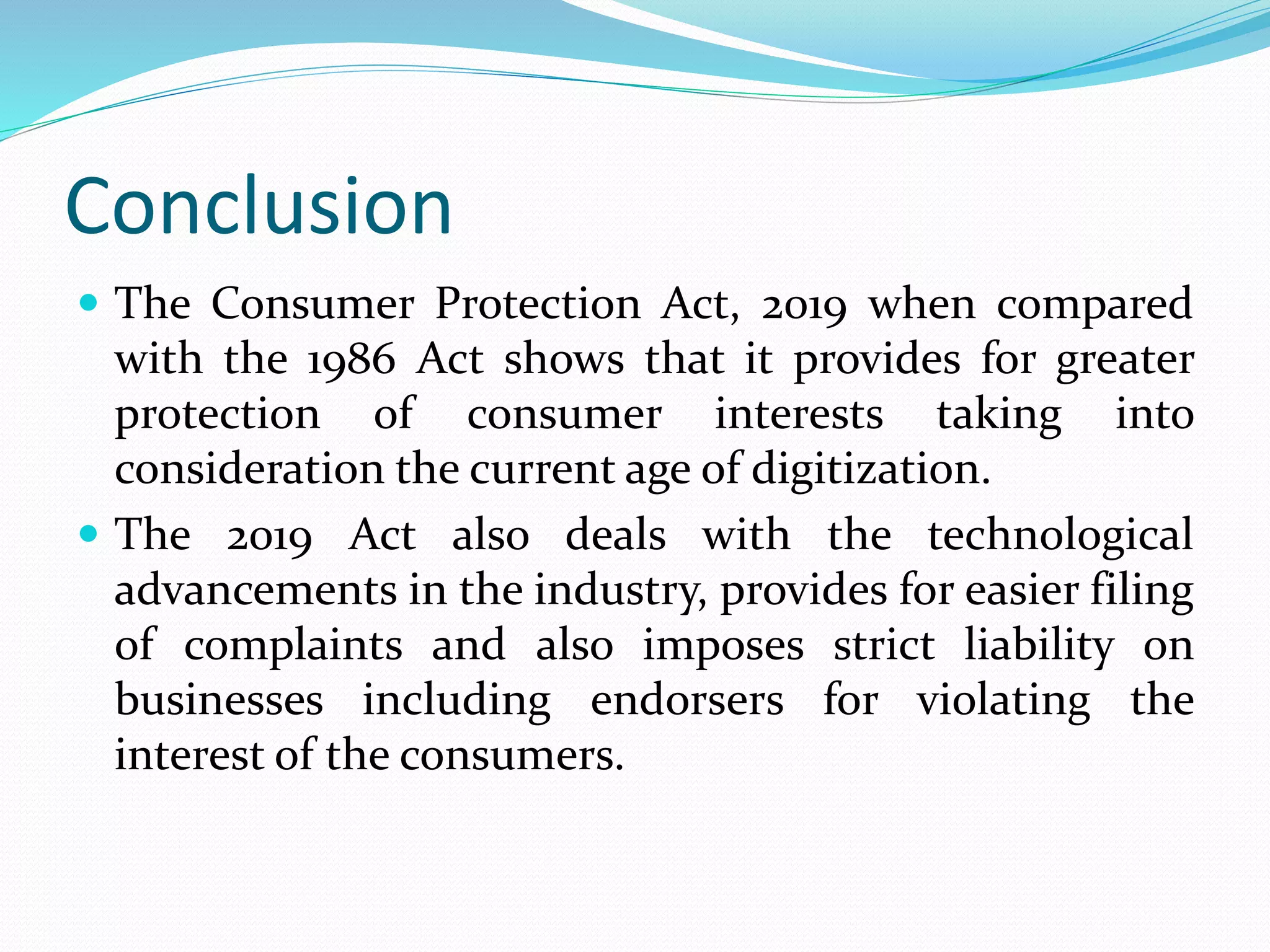 Consumer protection act, 2019 | PPTX
