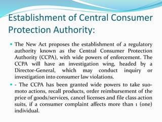 Consumer protection act, 2019 | PPTX