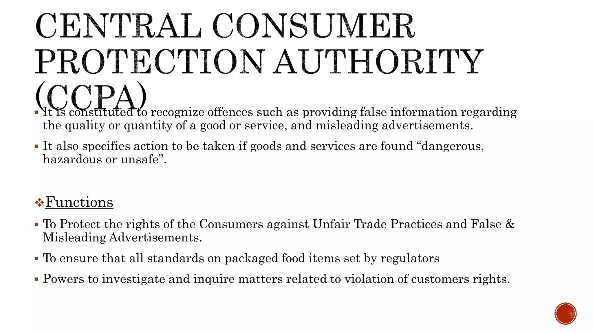 Consumer Protection Act, 2019 | PPTX