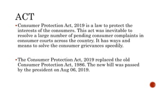 Consumer Protection Act, 2019 | PPTX