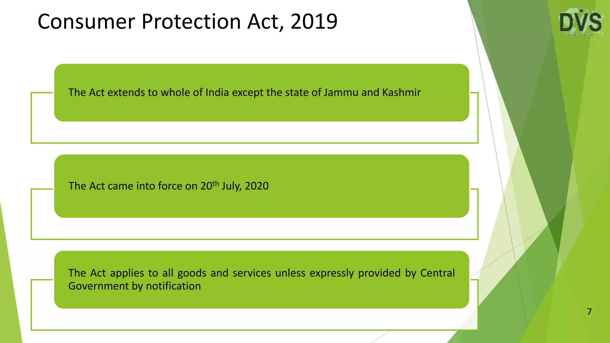 Consumer Protection Act, 2019 - Part 1 | PPTX