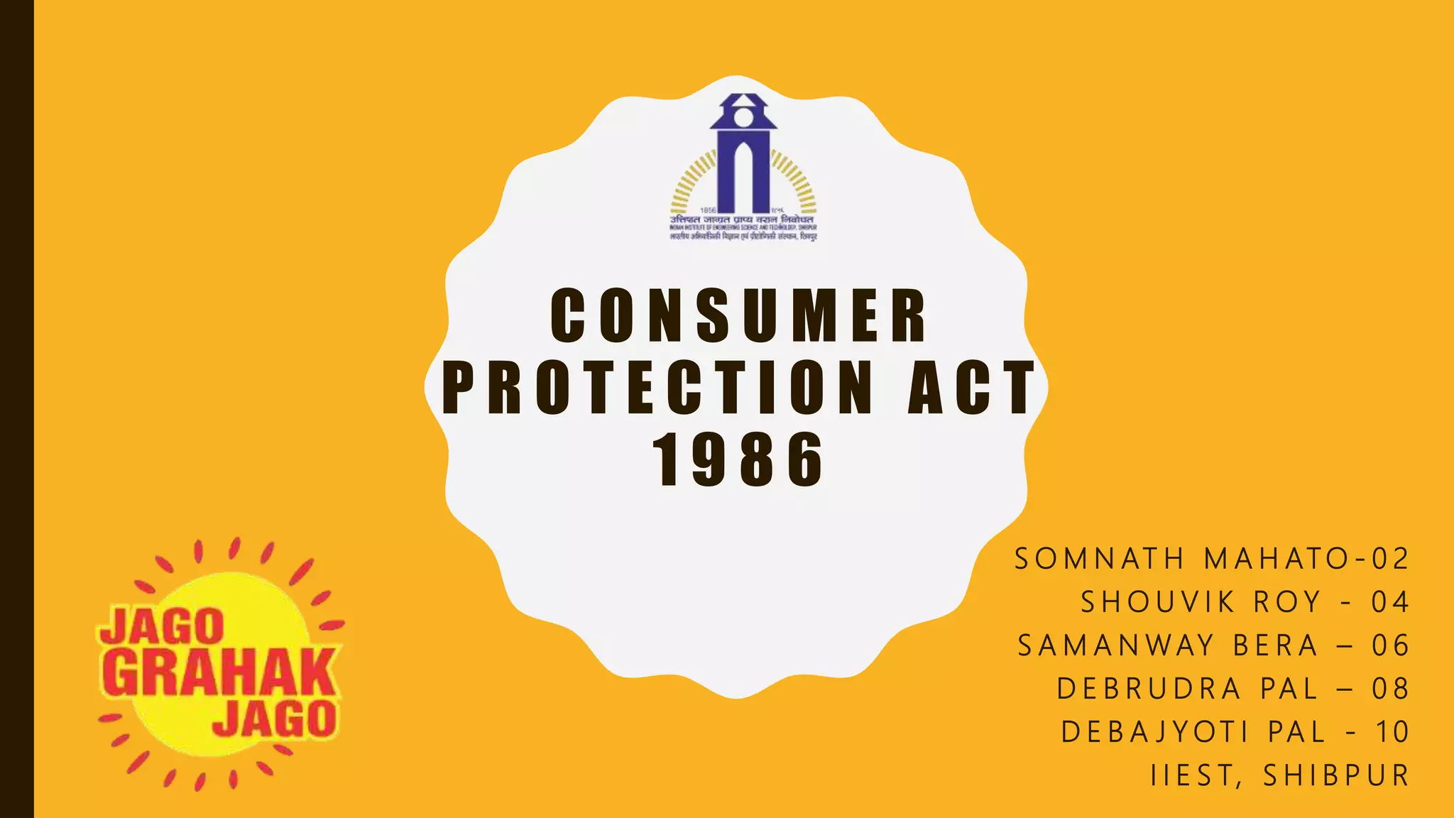 Consumer Protection Act, 1986 India | PPT