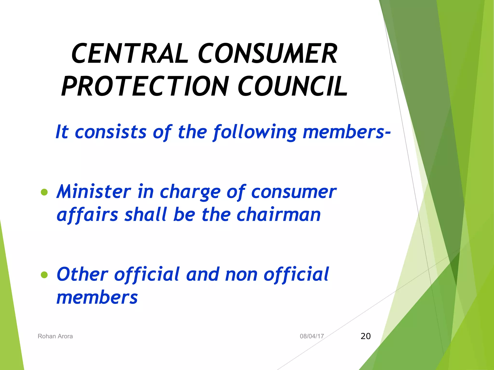 Consumer protection act rohan | PPT