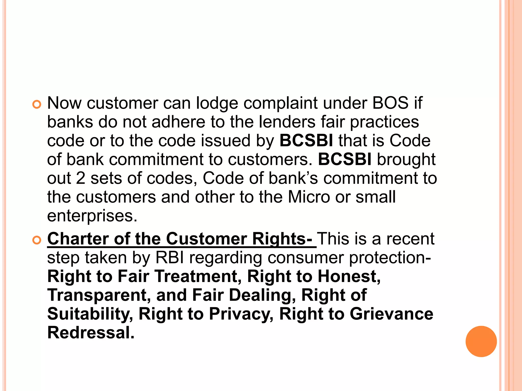 Consumer protection laws for bank customers | PPTX