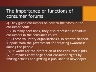 consumer protection and consumer forum | PPT