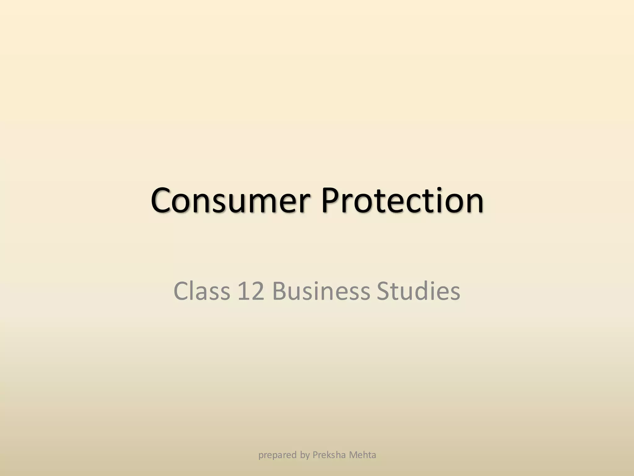 Consumer Protection | PDF
