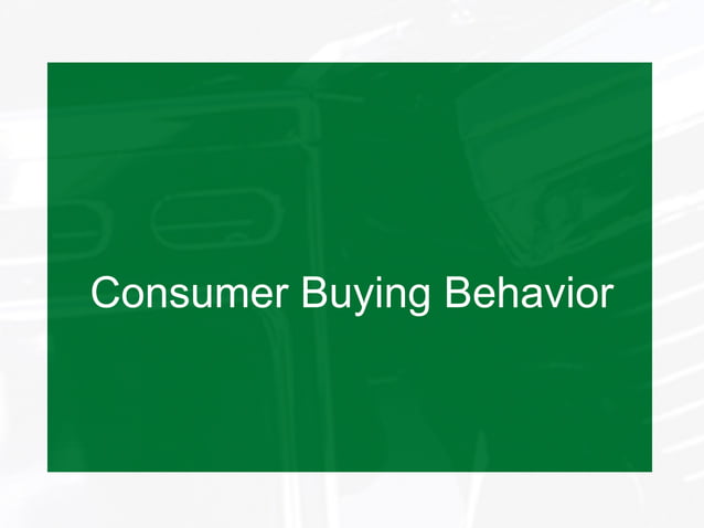 Consumer purchasing behaviour | PPT
