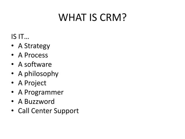 Consumer realtionship management | PPT