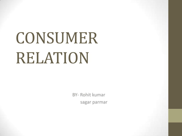 Consumer relation (2) | PPTX | Consumer Issues | Business