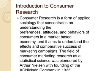 Consumer research | PPTX