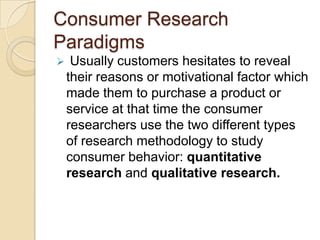 Consumer research | PPTX