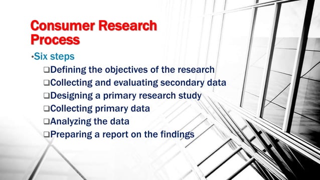 Consumer research | PPT