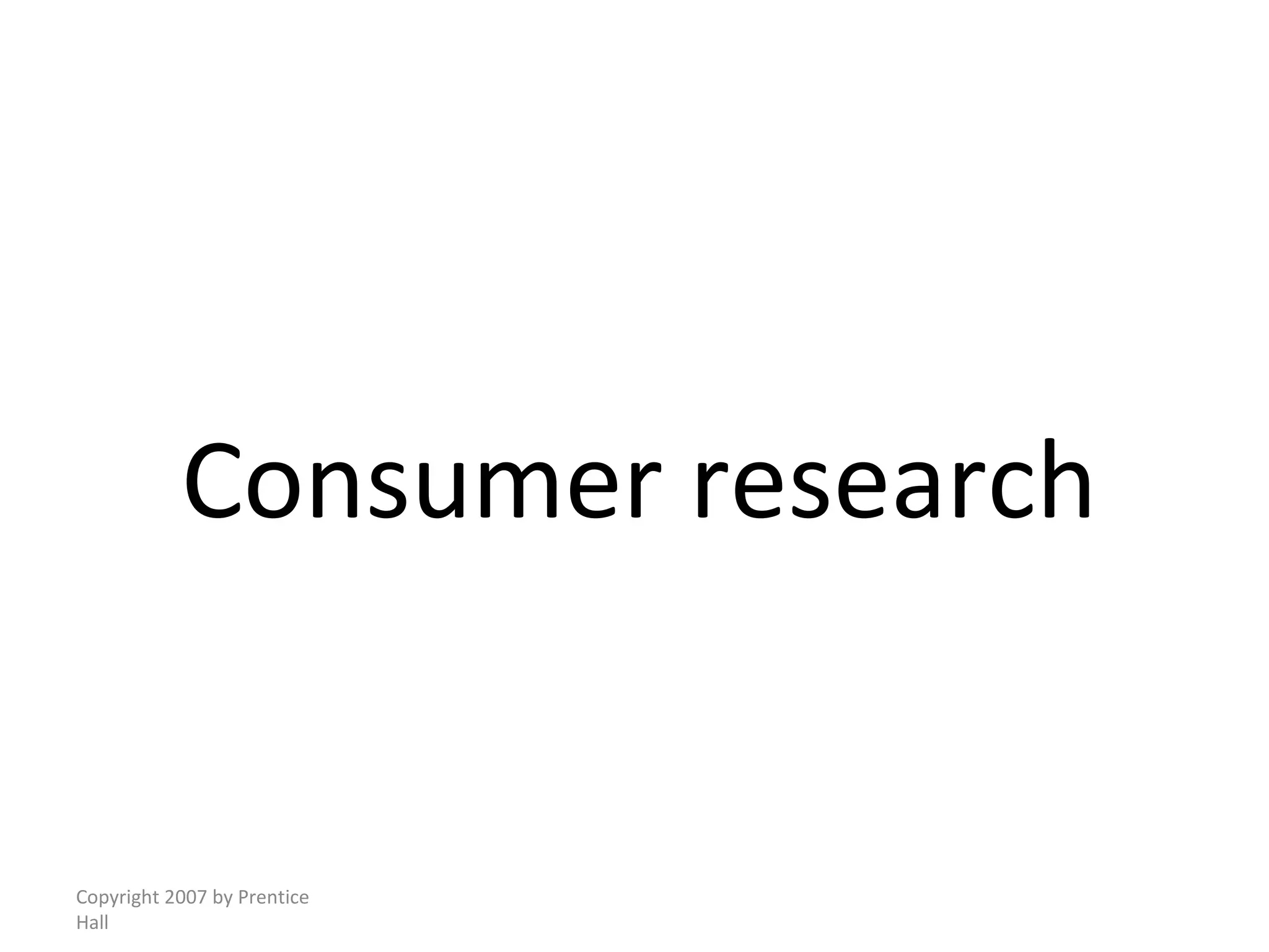 Consumer research | PPT