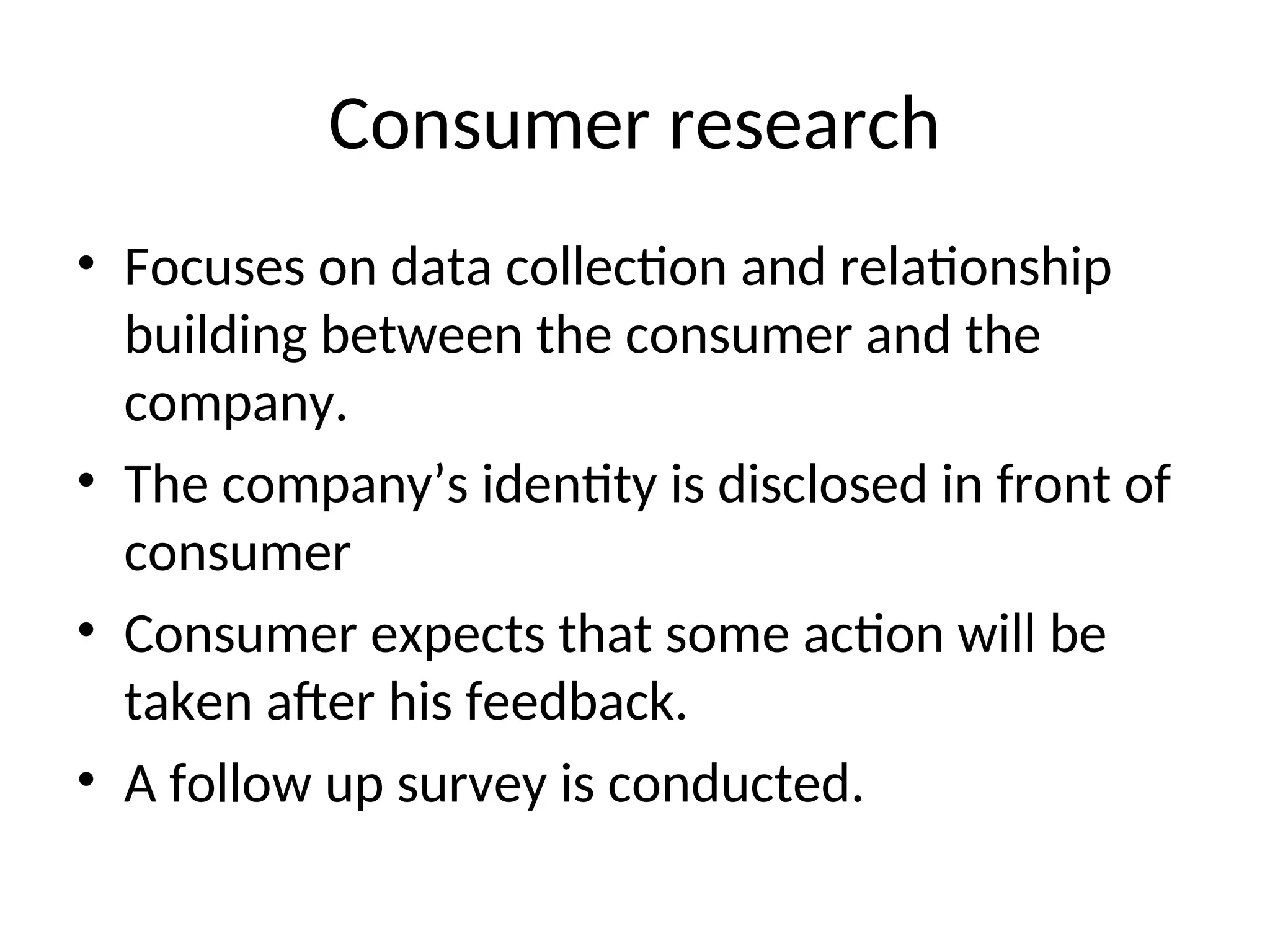 Consumer Research Consumer Research RESE | PPT