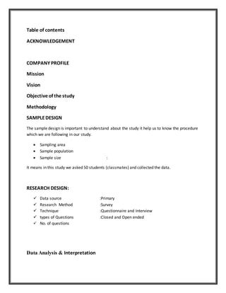 Consumer research format | DOCX