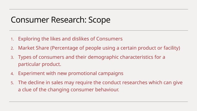 Consumer Research: Meaning and Importance | PPT