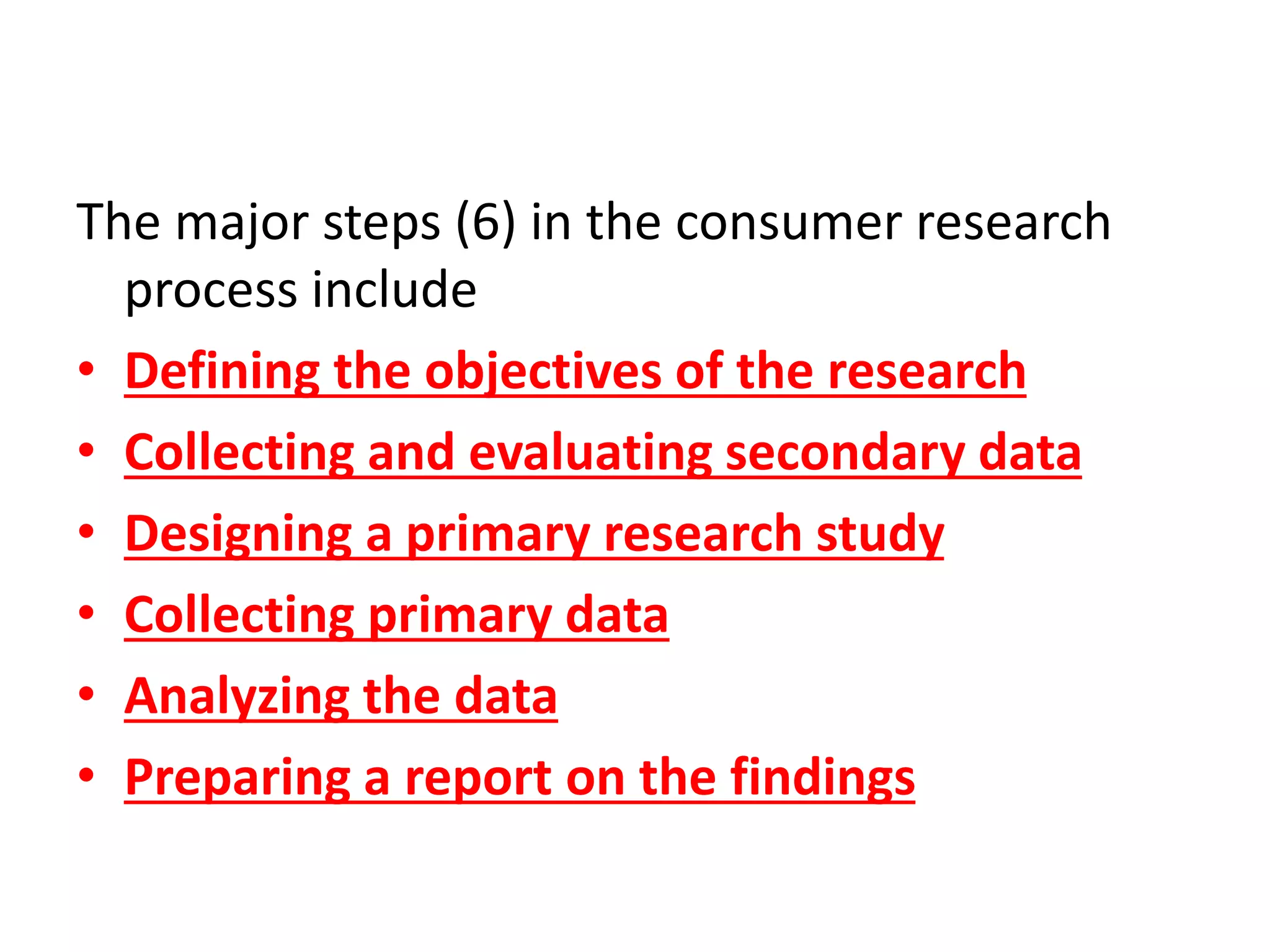 Consumer research process | PPTX