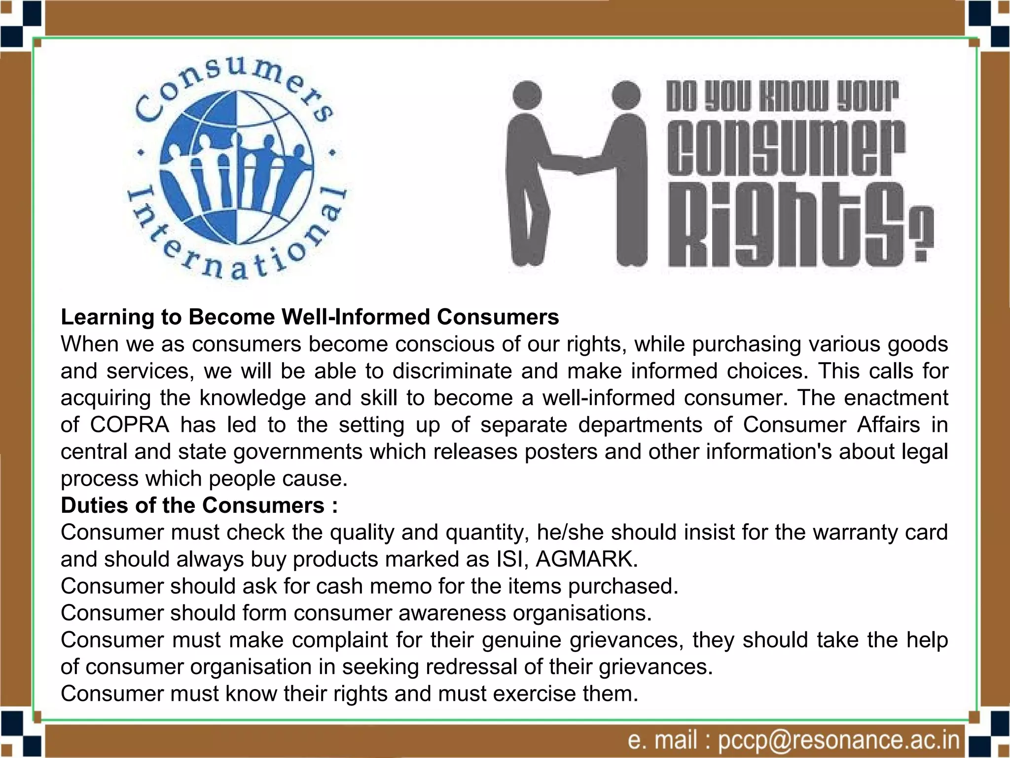 Consumer rights | PPSX