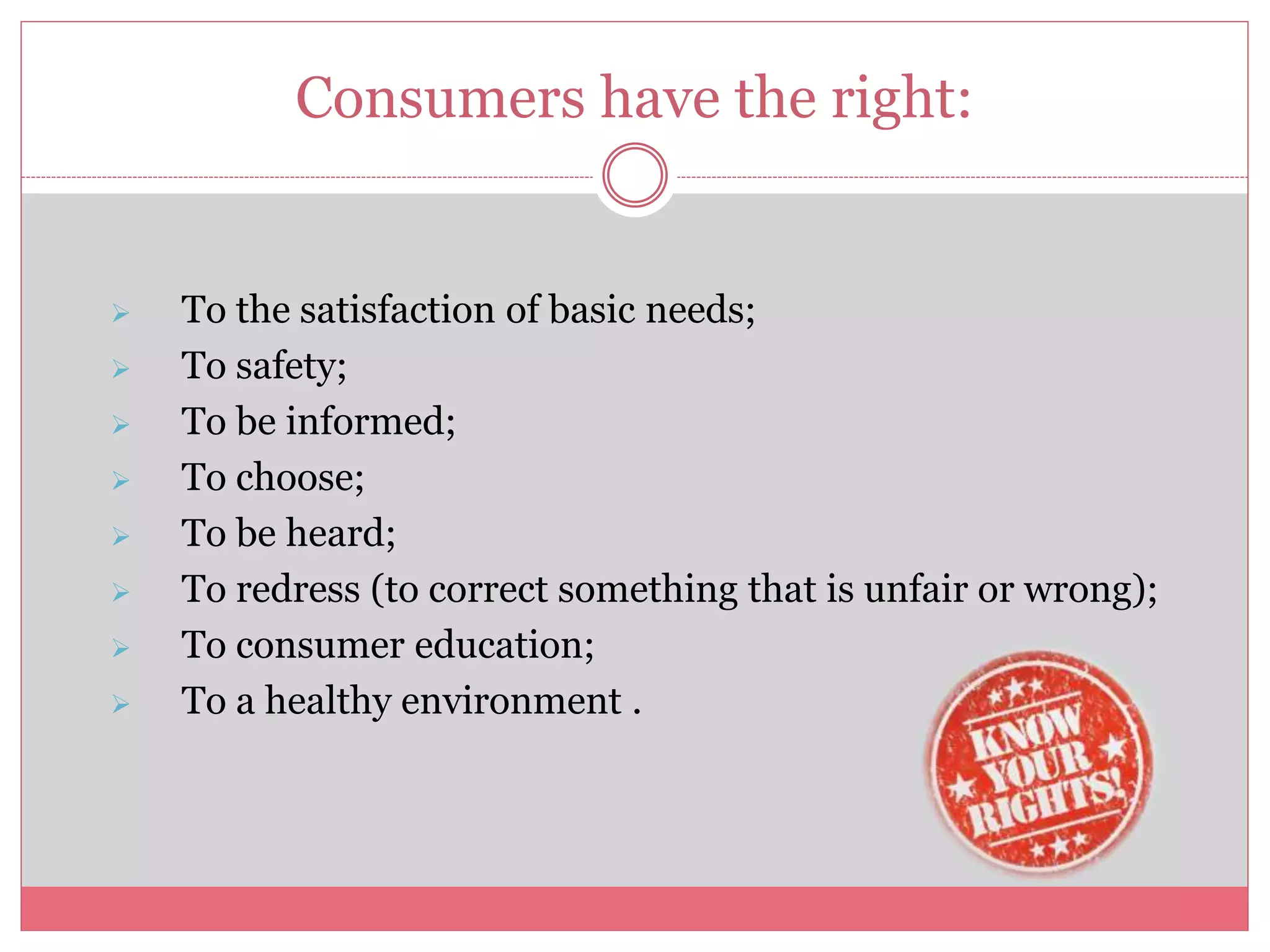 Consumer rights | PPTX