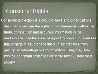 Consumer rights Economics For Students | PPTX