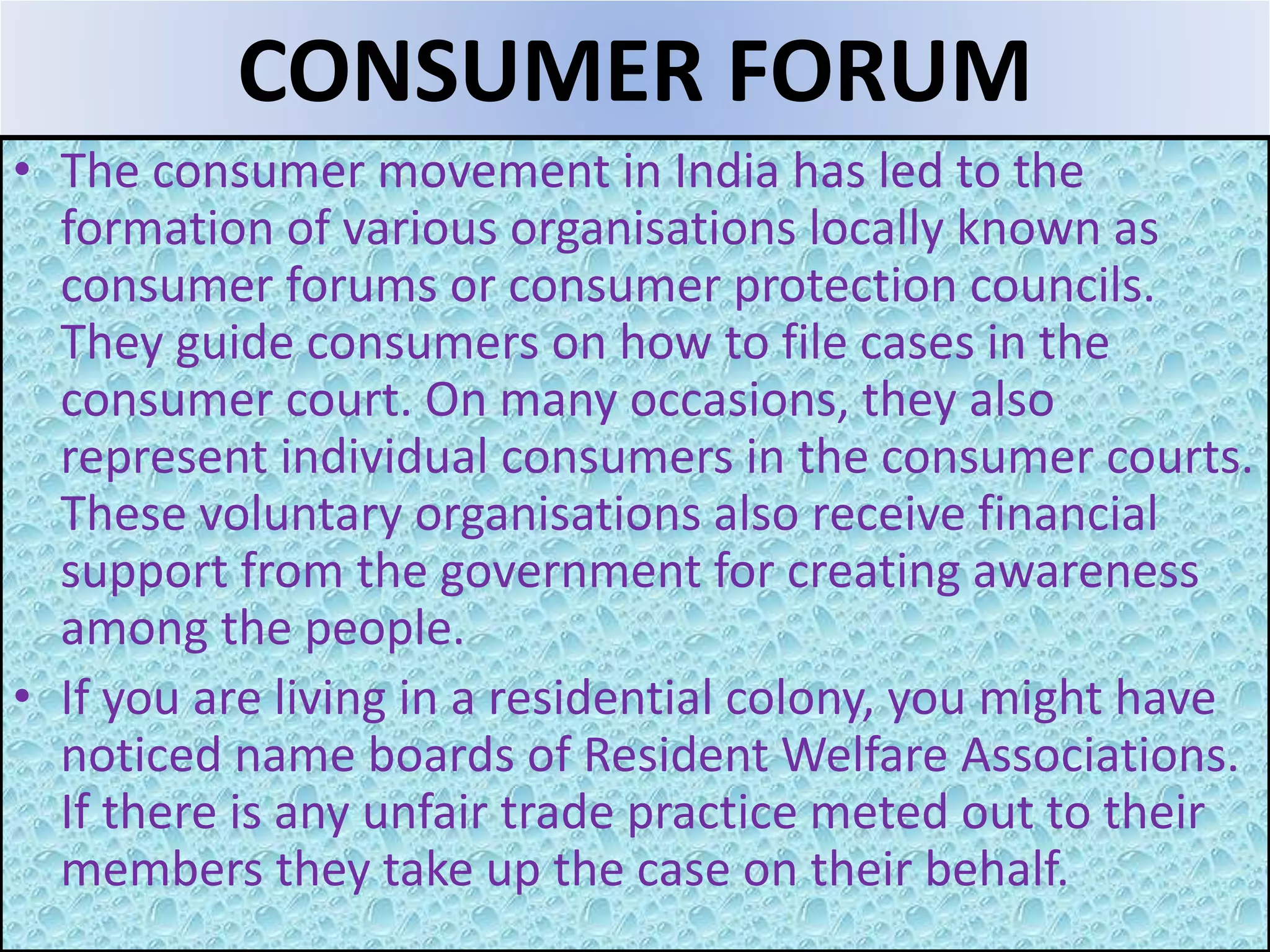 Consumer rights economics cbse class 10 | PPTX