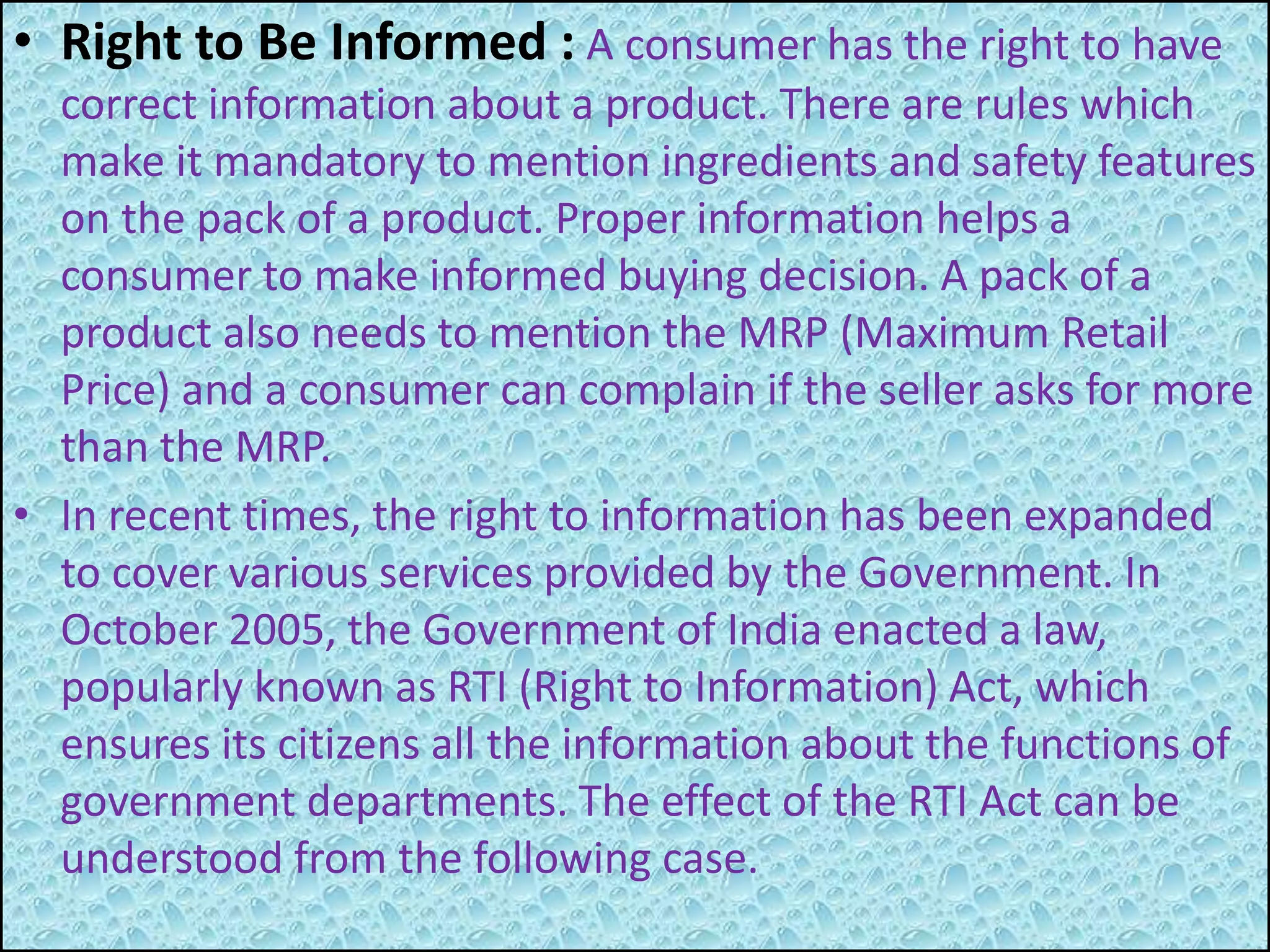 Consumer rights economics cbse class 10 | PPTX
