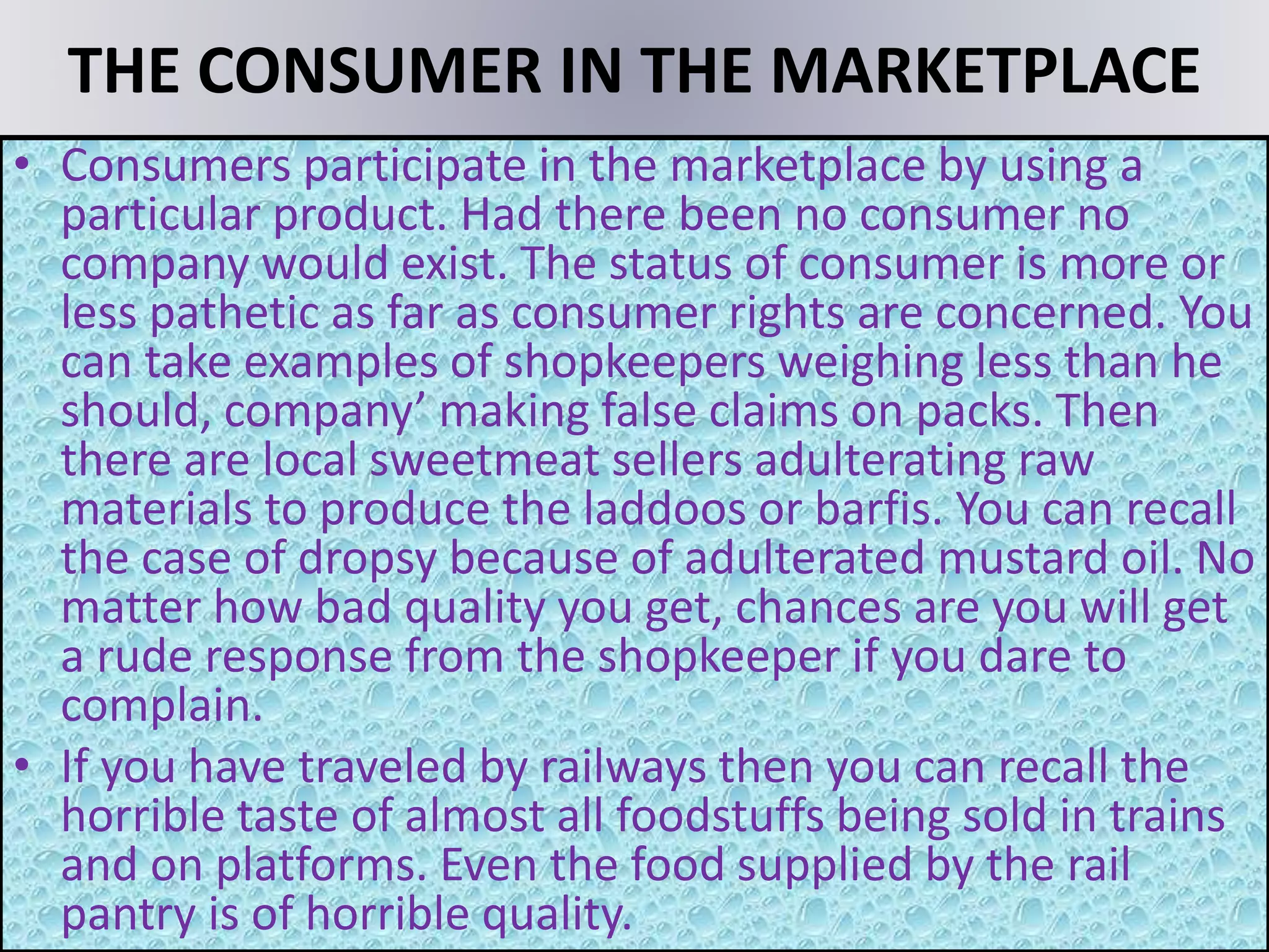 Consumer rights economics cbse class 10 | PPTX