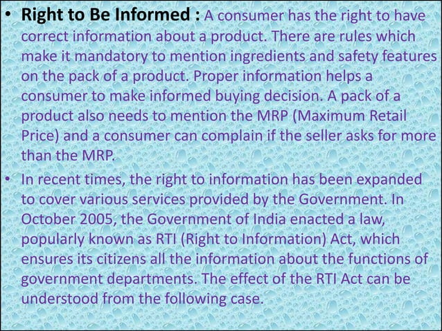 Consumer rights economics cbse class 10 | PPTX