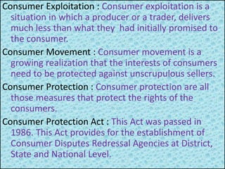 Consumer rights economics cbse class 10 | PPTX