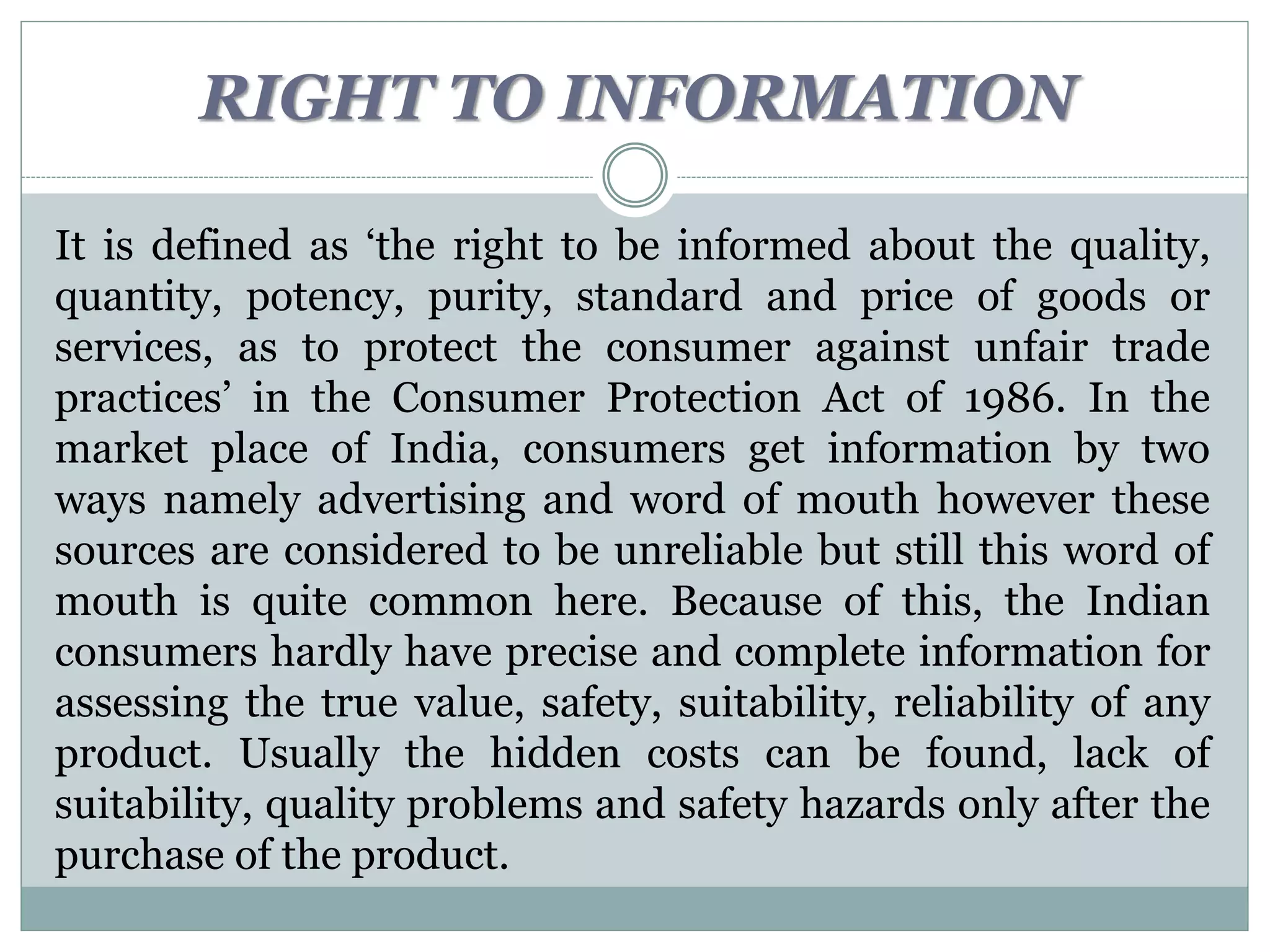 Consumer Rights | PPTX