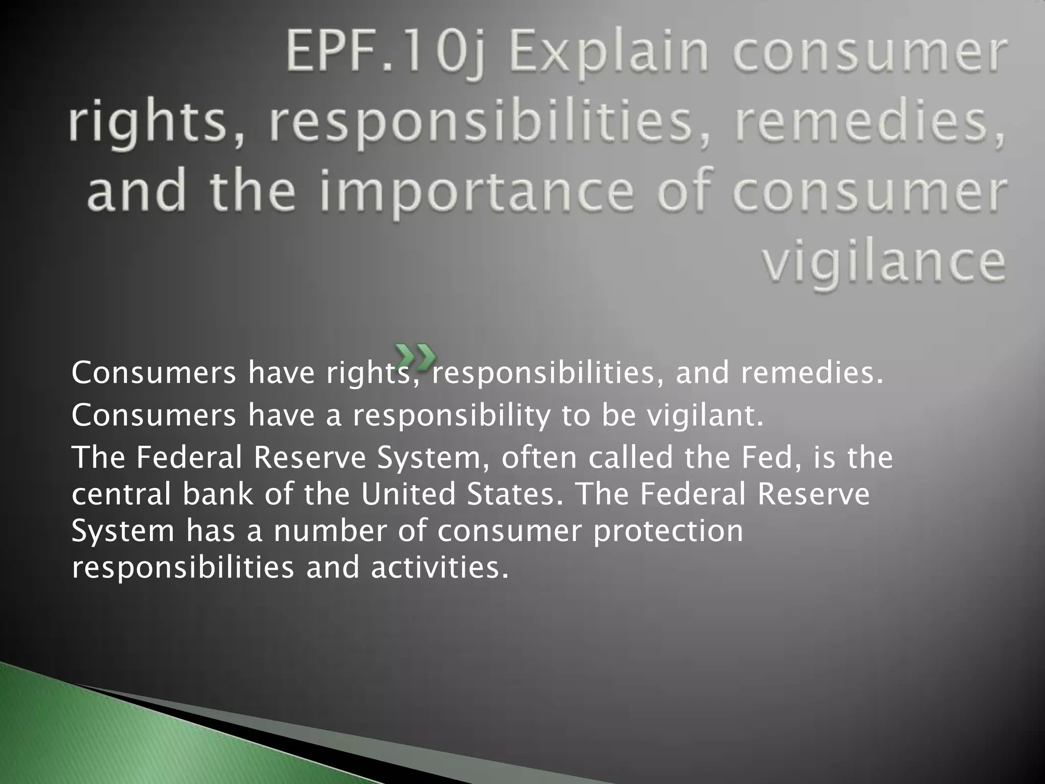 Consumer rights and responsibilities | PPTX