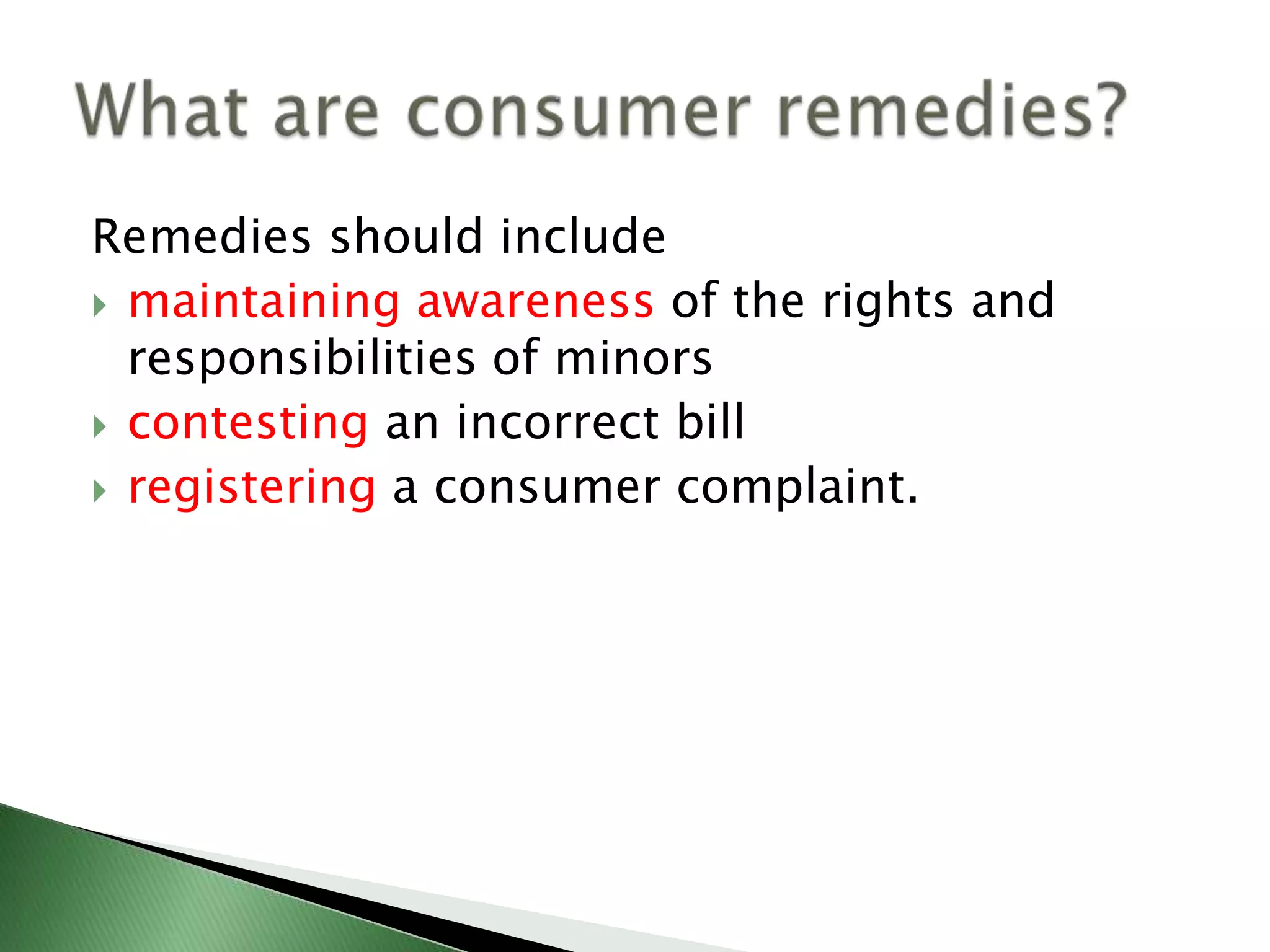 Consumer rights and responsibilities | PPTX