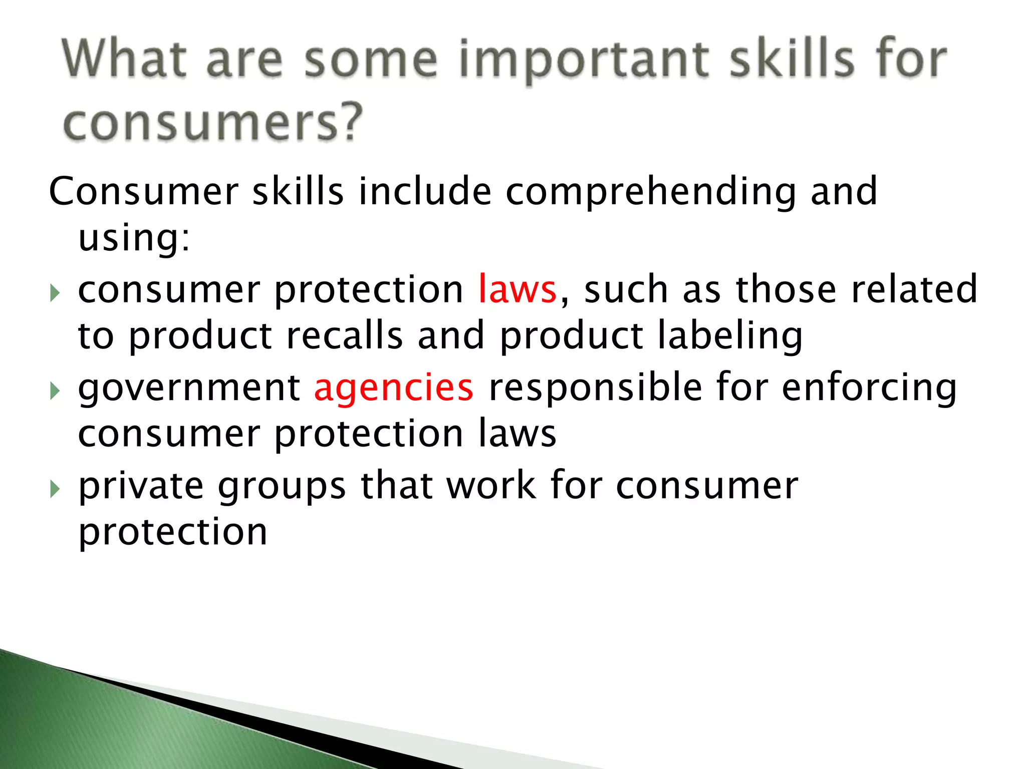Consumer rights and responsibilities | PPTX