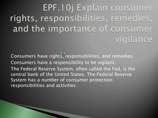Consumer rights and responsibilities | PPTX