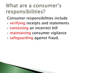 Consumer rights and responsibilities | PPTX