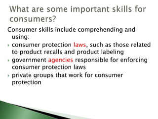 Consumer rights and responsibilities | PPTX