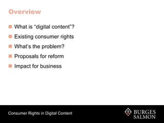 Consumer rights in digital content | PPTX