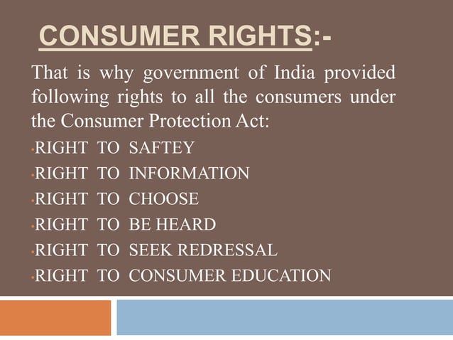 Consumer rights ppt | PPTX