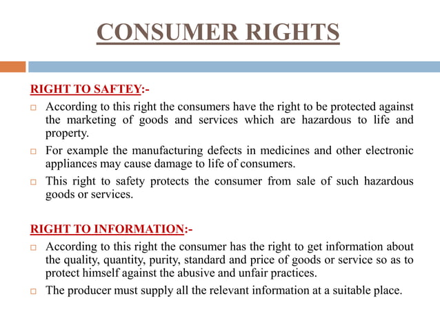 Consumer rights ppt | PPTX