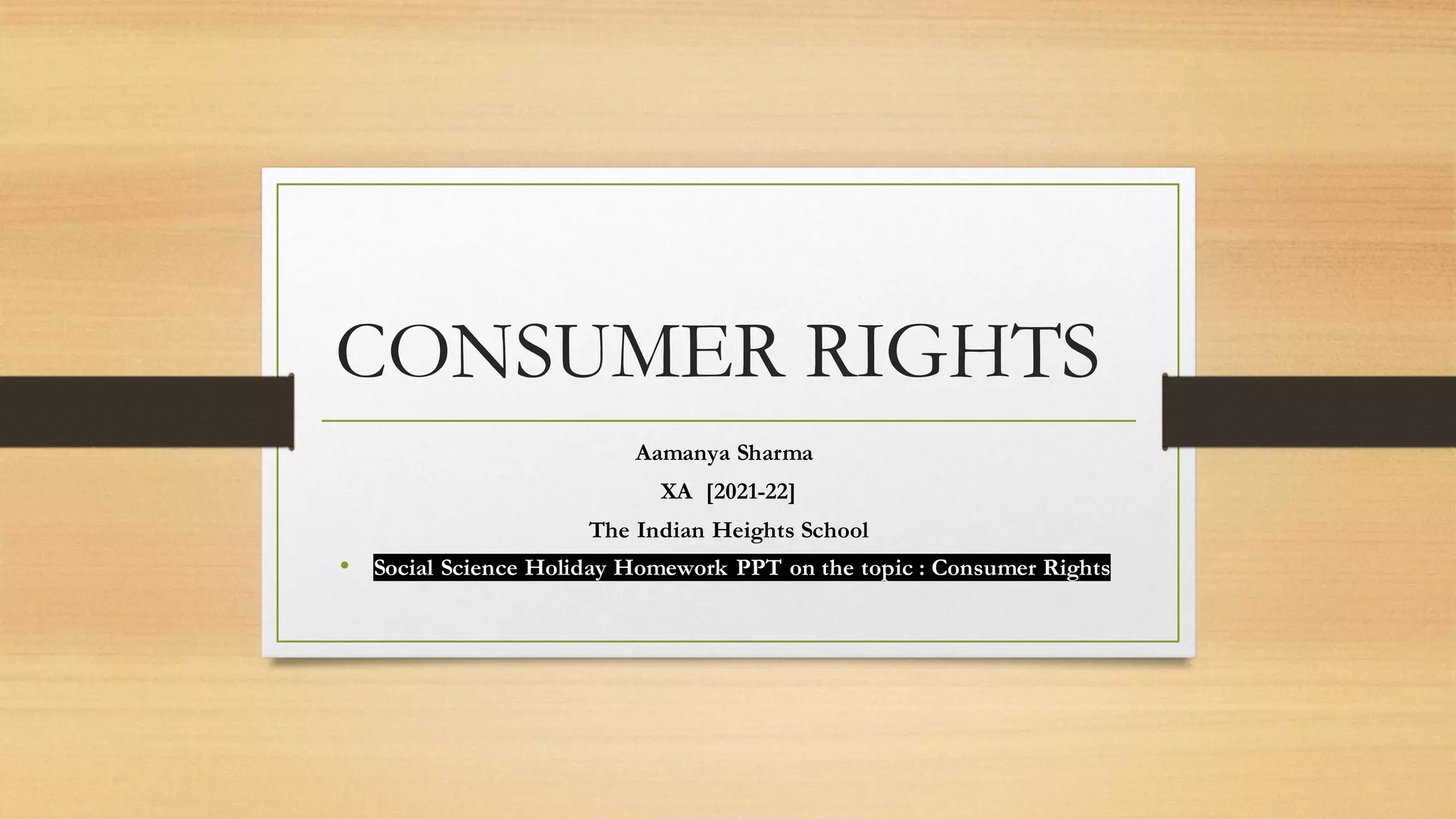 Consumer rights ppt | PDF