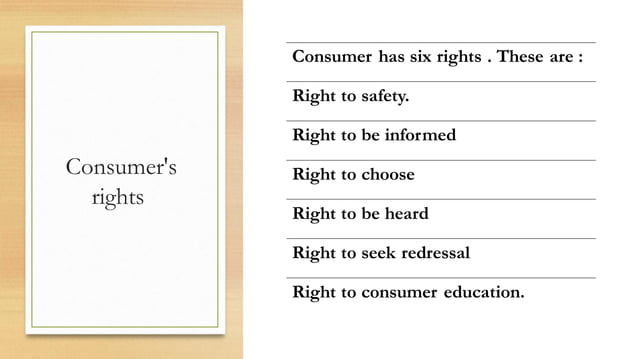 Consumer rights ppt | PDF